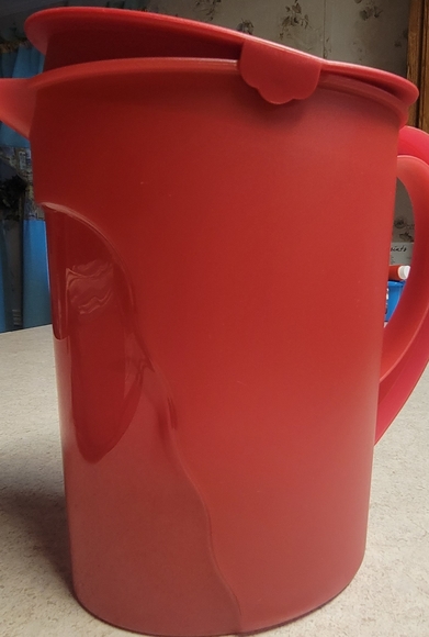 Tupperware | Kitchen | Tupperware Red Impressions Gallon Pitcher | Poshmark